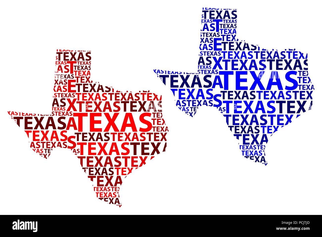 Sketch Texas (United States of America) letter text map, Texas map - in ...