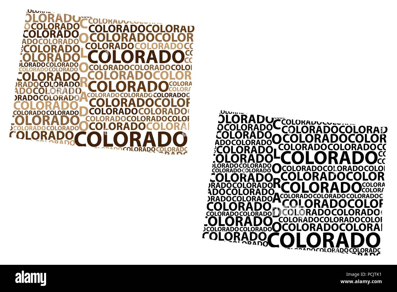 Sketch Colorado (United States of America, The Centennial State) letter ...