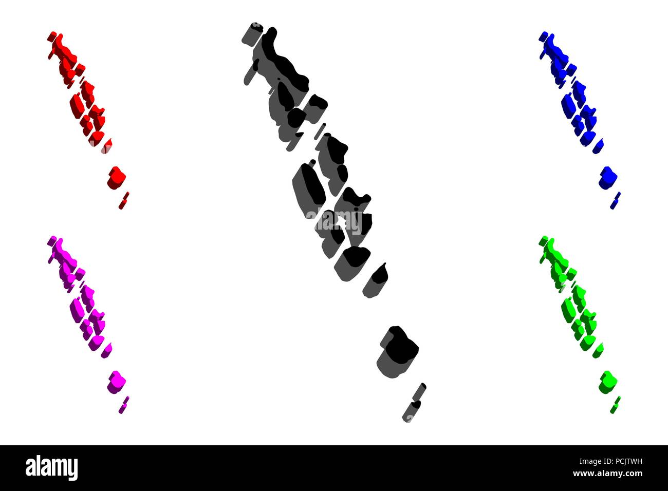 Maldives archipelago Stock Vector Images - Alamy