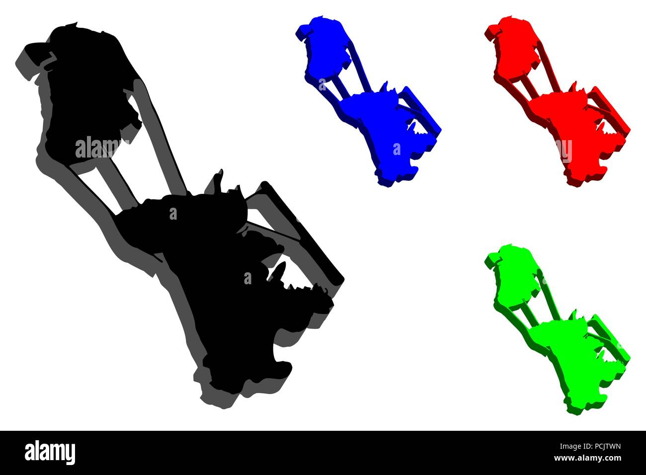 3D map of Macau (Macao Special Administrative Region of the People's ...