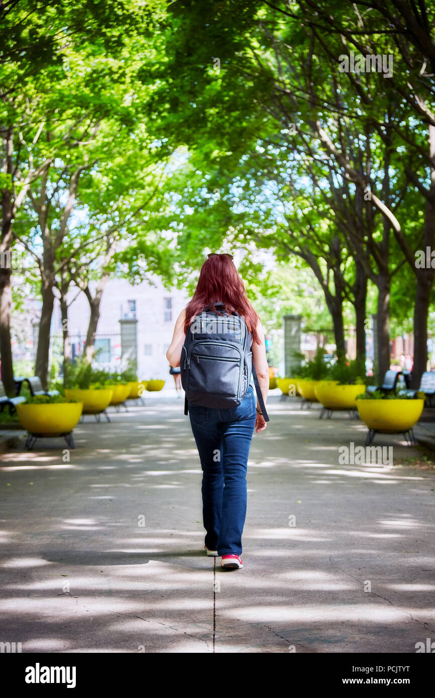 Female backpack hi-res stock photography and images - Alamy