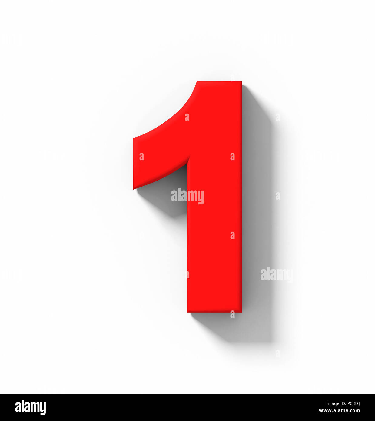 Red numbers 1 Cut Out Stock Images & Pictures - Alamy
