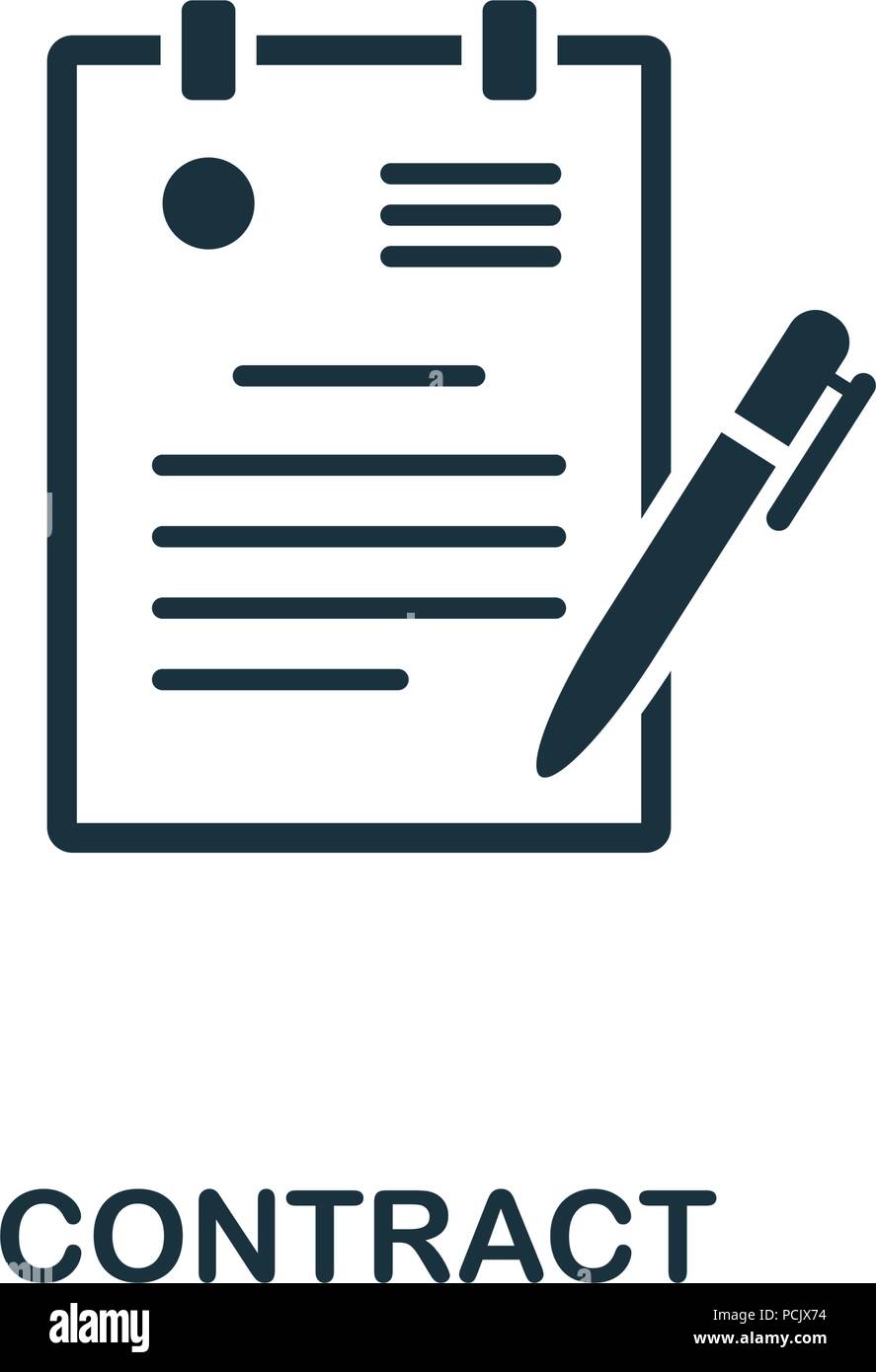 Contract creative icon. Simple element illustration. Contract concept ...