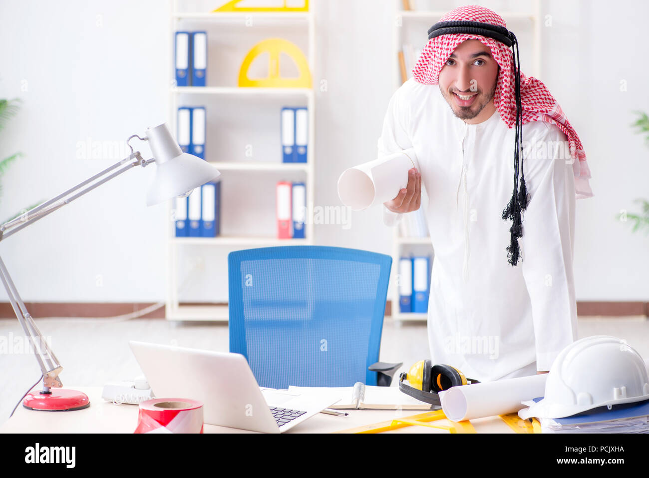 Arab engineer working on new project Stock Photo - Alamy