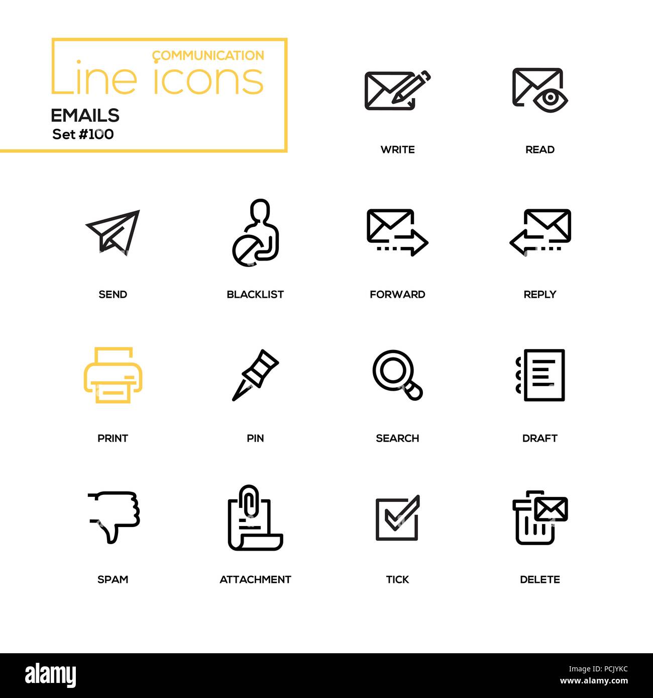 Email attachment symbol Stock Vector Images - Alamy