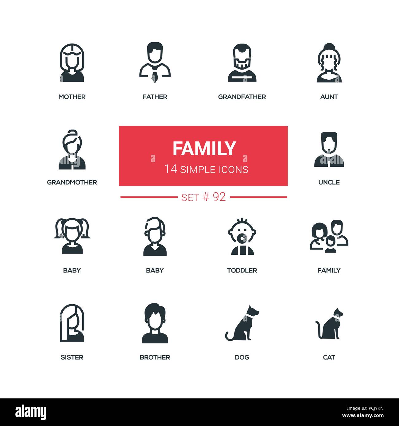 Family father mother baby toddler Cut Out Stock Images & Pictures - Alamy