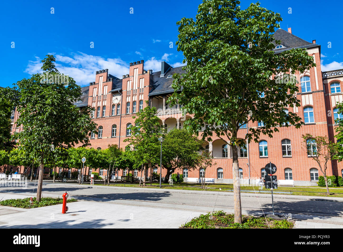 BERLIN, GERMANY - JULY 1, 2014: The Charite Universitatsmedizin Berlin ...
