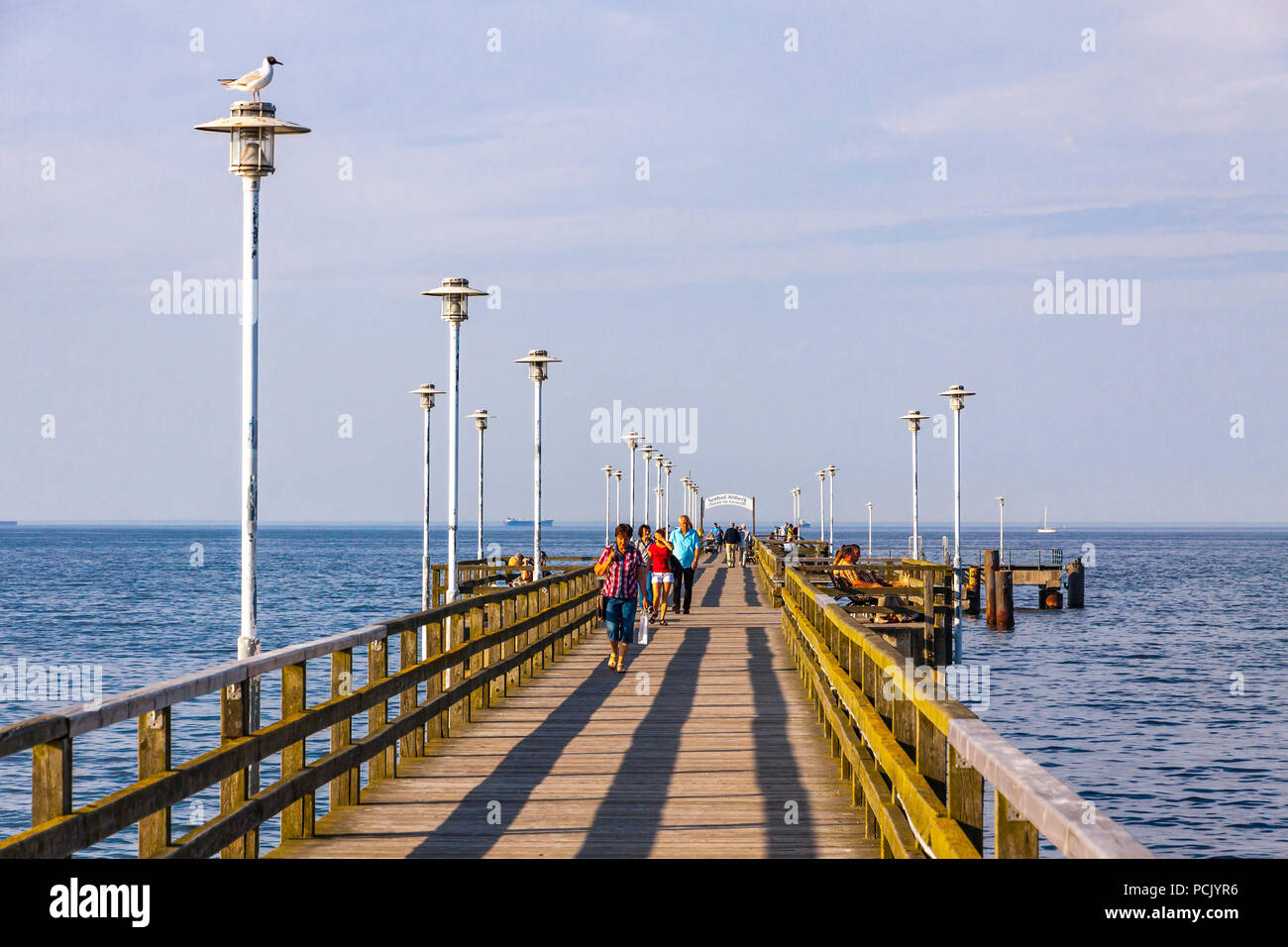 Ahlbeck Pier (Seebrucke Ahlbeck) - pleasure pier located in Ahlbeck, on ...