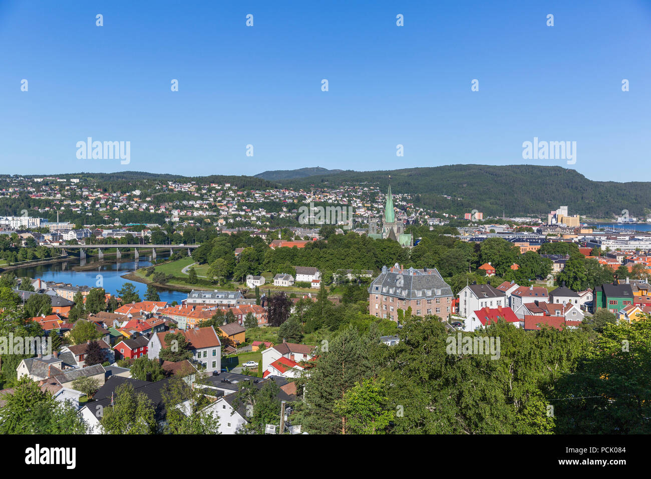 Aerial view of Trondheim Stock Photo - Alamy