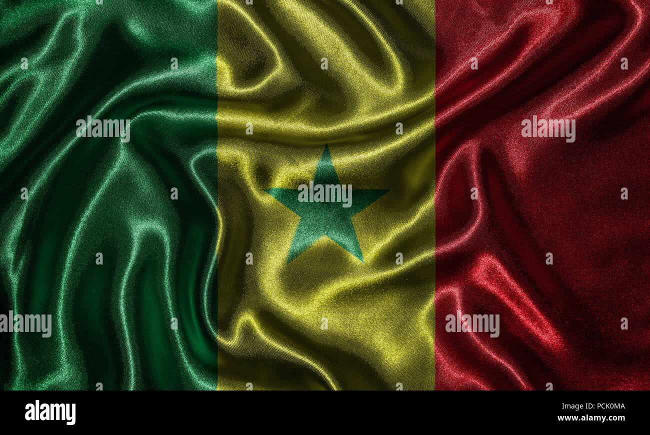 Senegal flag - Fabric flag of Senegal country, Background and wallpaper ...