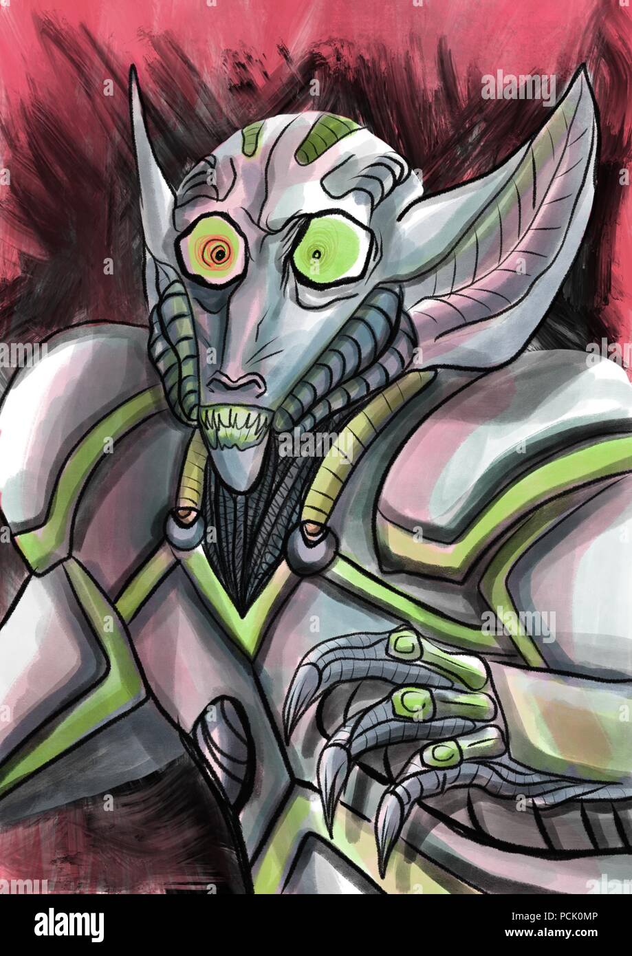 cybernetic creature illustration Stock Photo - Alamy