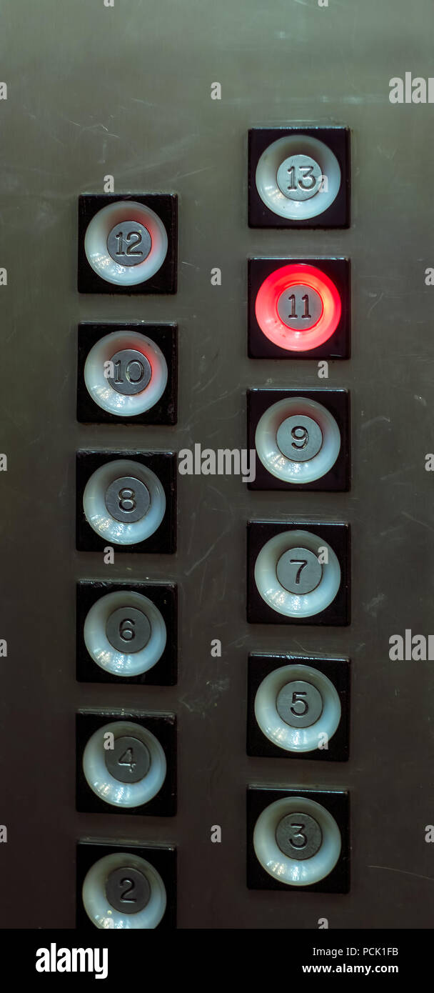 Elevator buttons illustration hi-res stock photography and images - Alamy