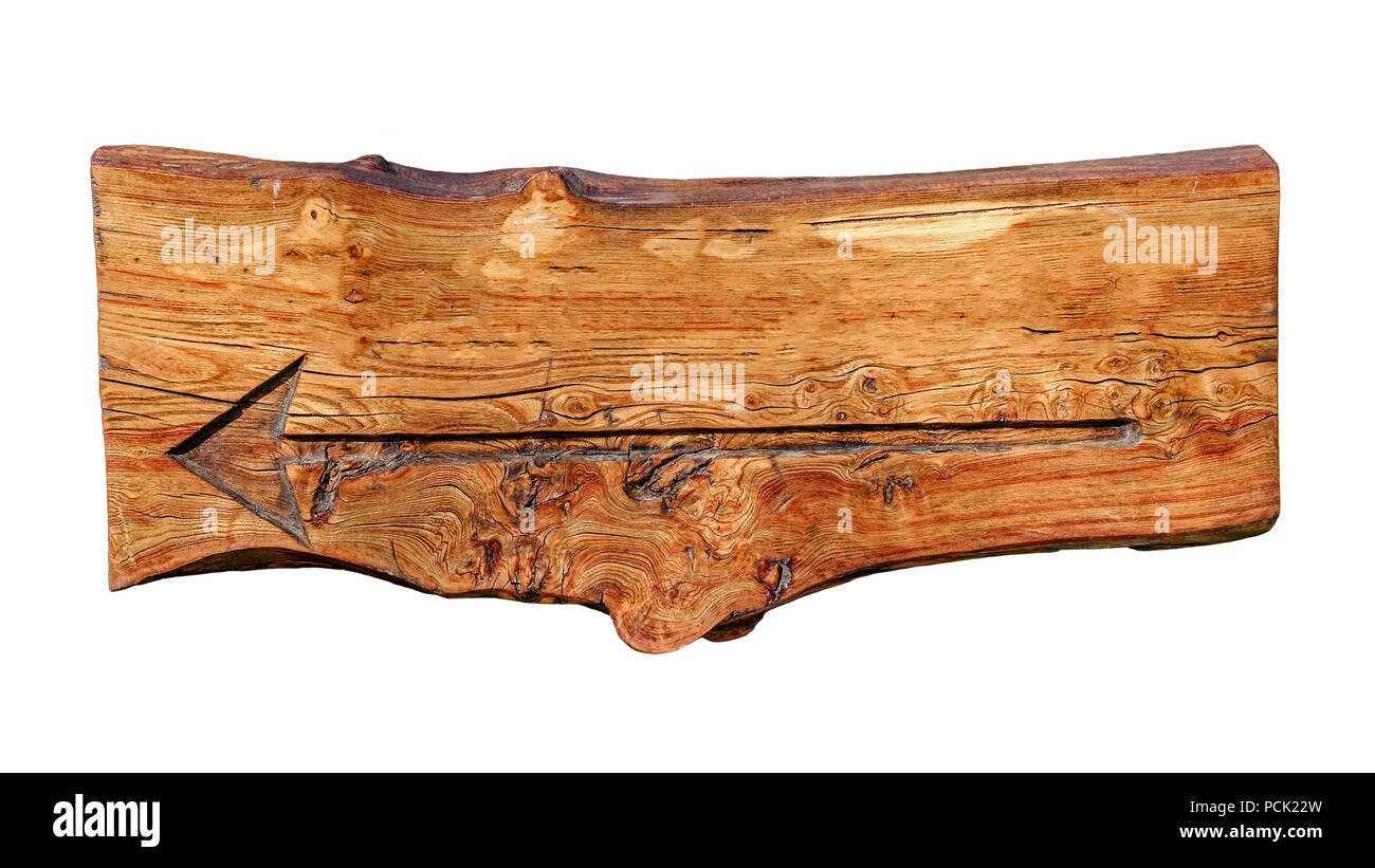 Blank wooden direction indicator Cut Out Stock Images & Pictures - Alamy