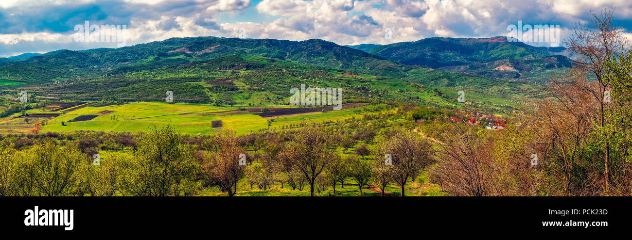 Farmland in spring colors Stock Photo - Alamy
