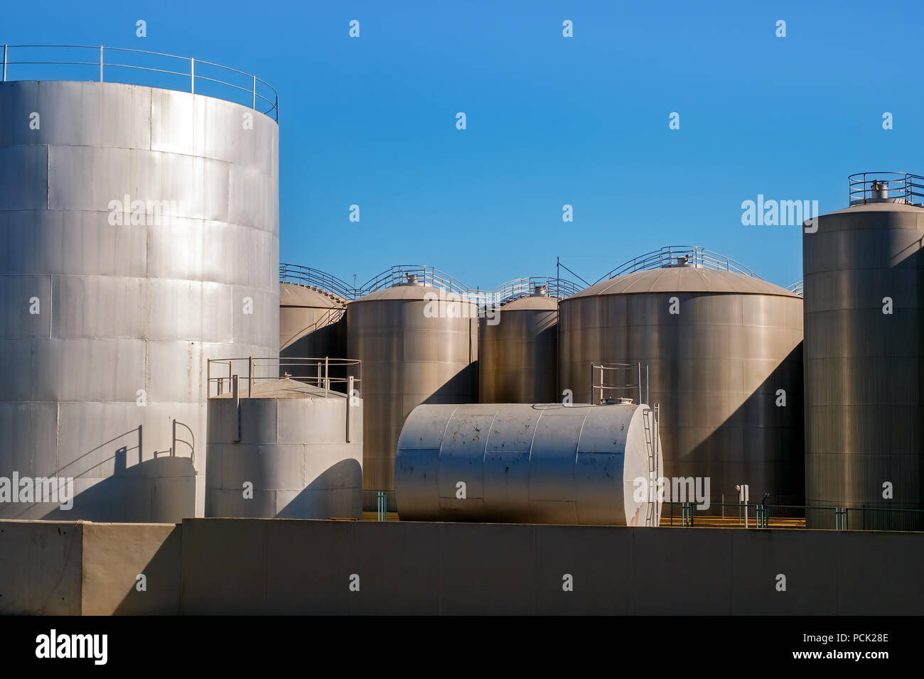 Large industrial tanks Stock Photo - Alamy