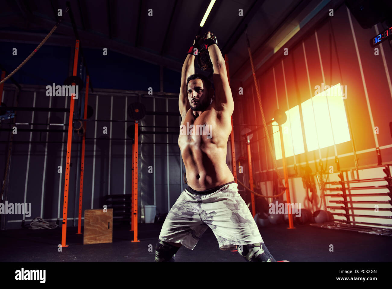 Strength training exercise man gym hi-res stock photography and images ...