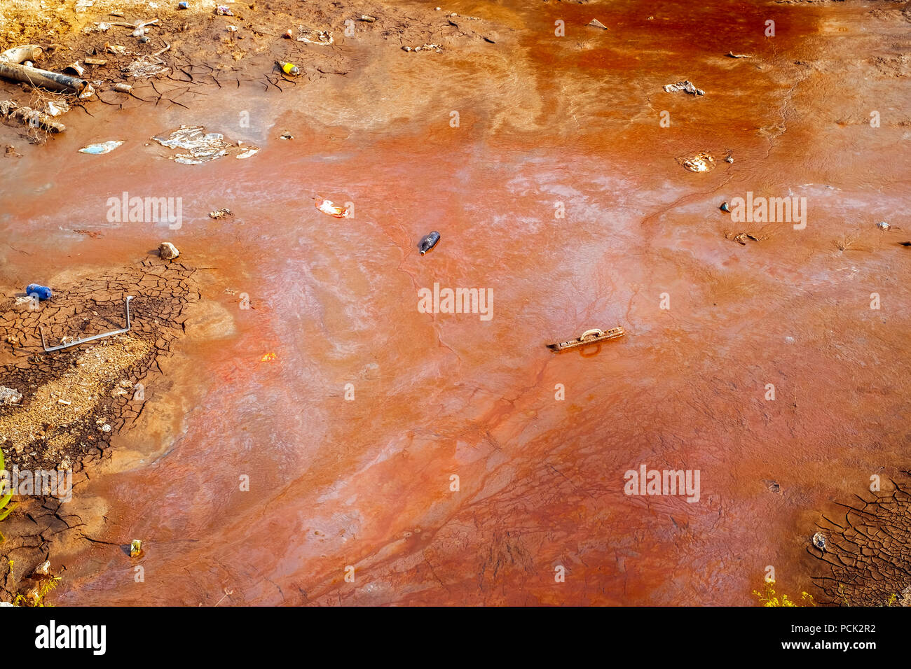 polluted soil and water Stock Photo - Alamy
