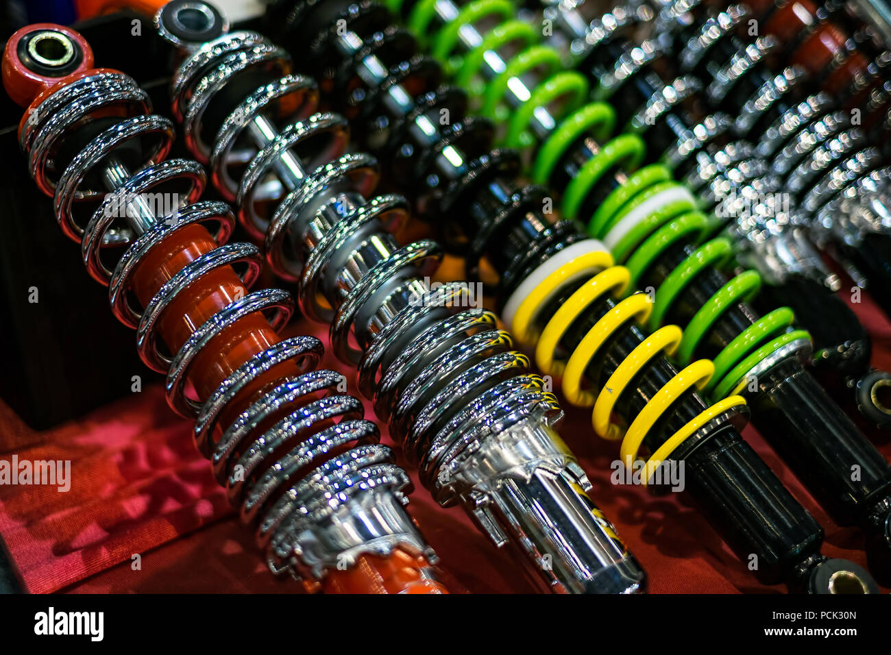 shock absorbers close up Stock Photo - Alamy