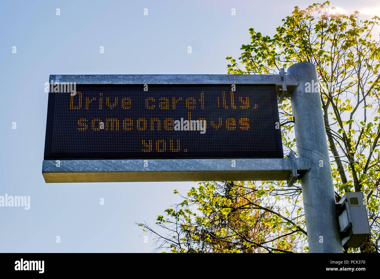 Traffic sign display led Stock Photo - Alamy