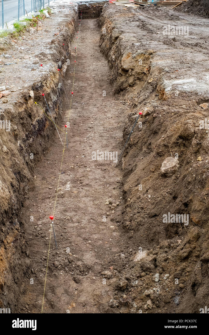Dug pit for pipe hi-res stock photography and images - Alamy