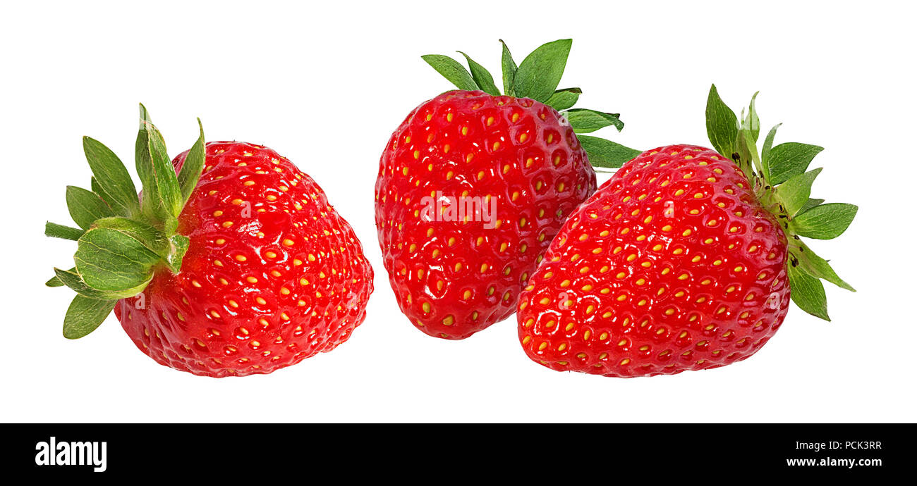 Strawberry isolated on white background Stock Photo - Alamy