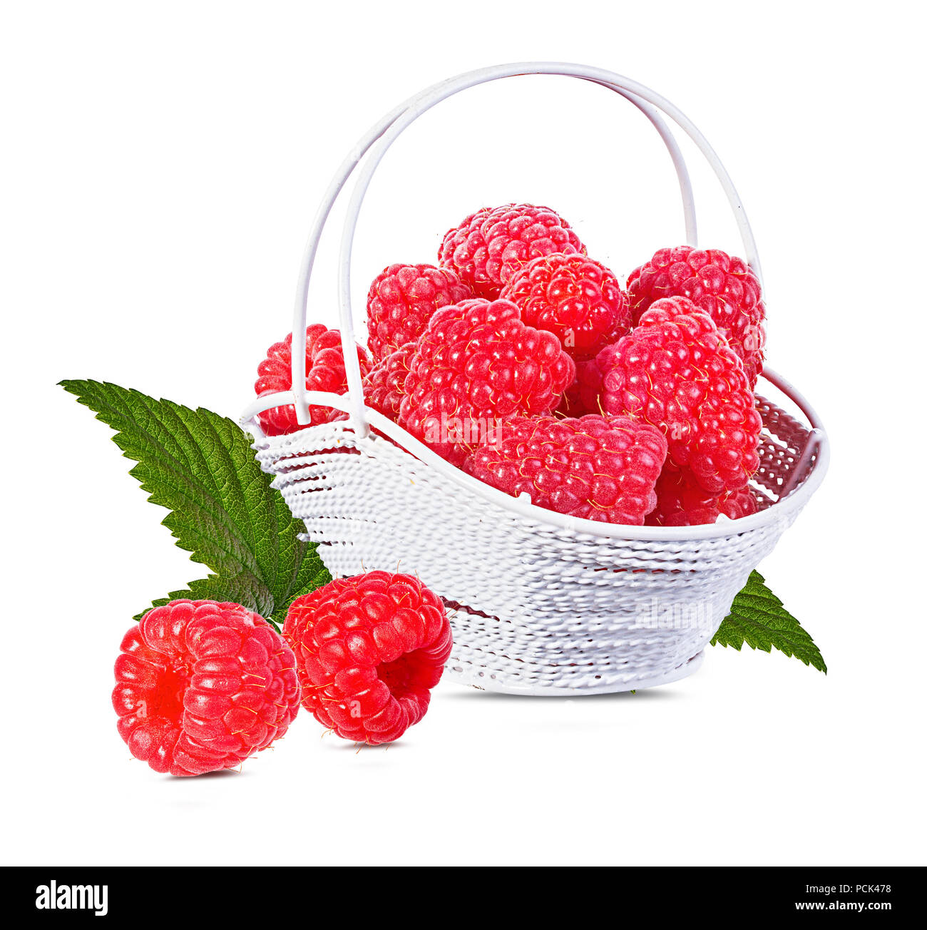 Raspberry isolated on white background Stock Photo - Alamy