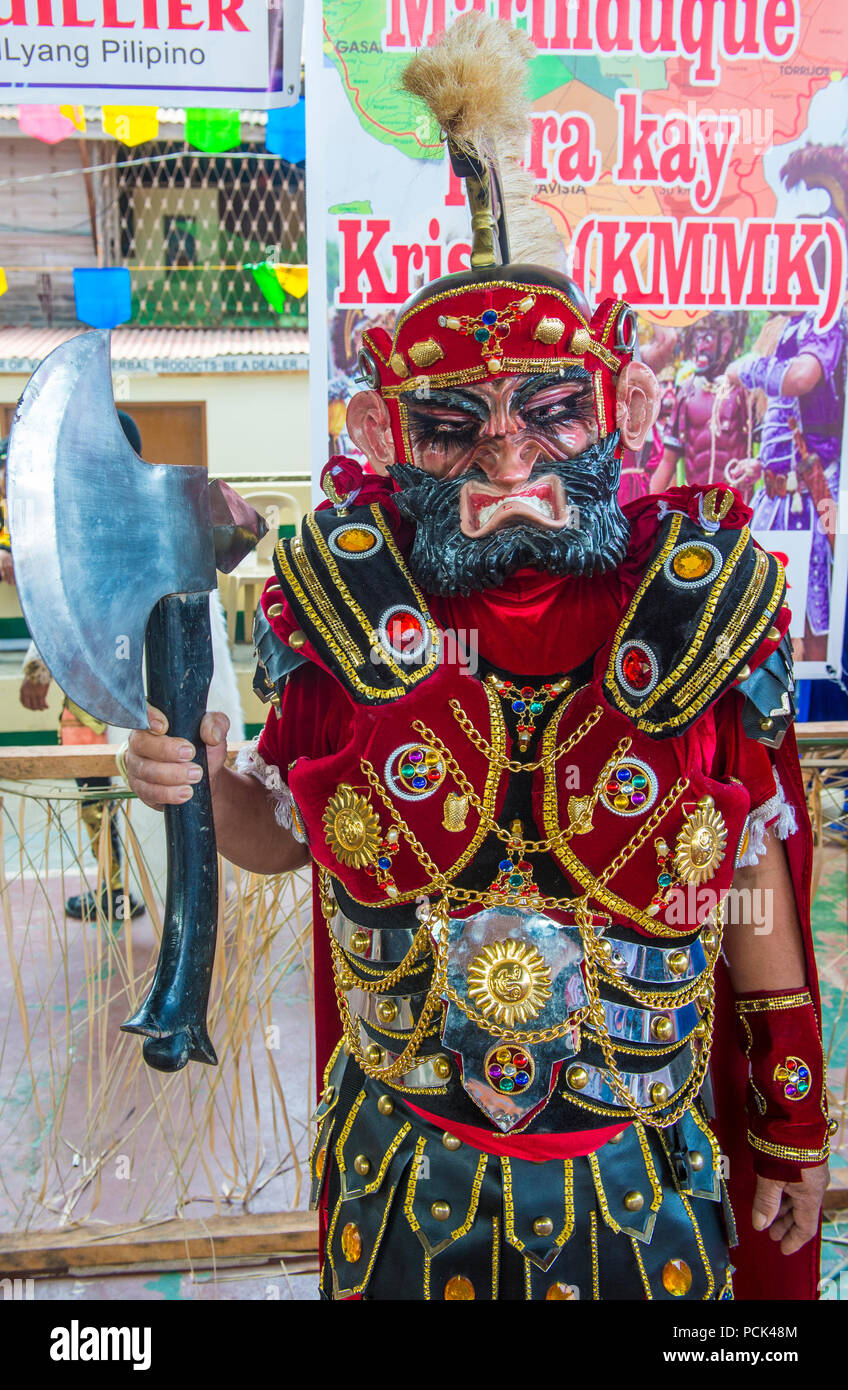 Participant in the Moriones festival in Boac Marinduque island the ...