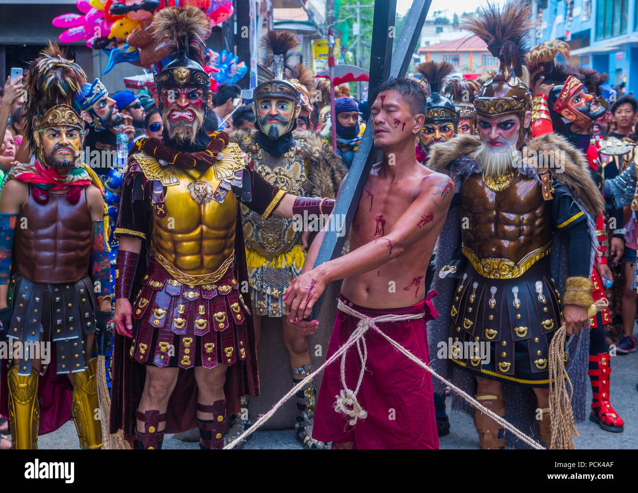 BOAC , PHILIPPINES - MARCH 30 : Participants in the Moriones festival ...