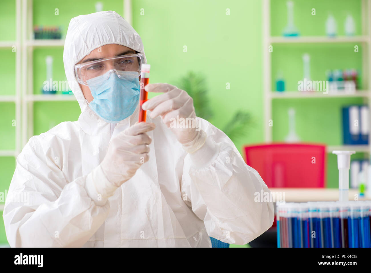 Doctor doing blood analysis in the lab Stock Photo - Alamy