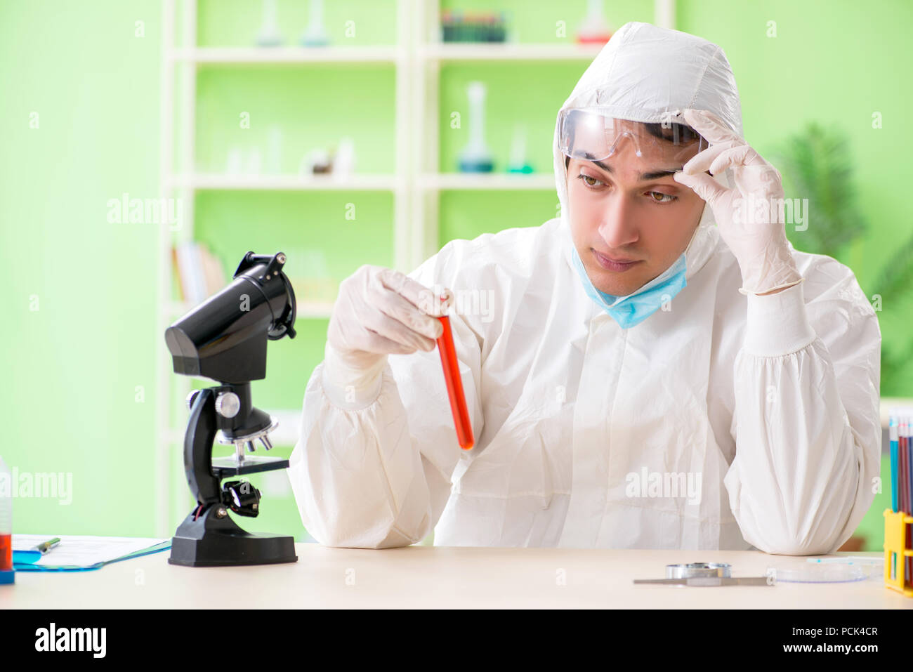 Doctor doing blood analysis in the lab Stock Photo - Alamy