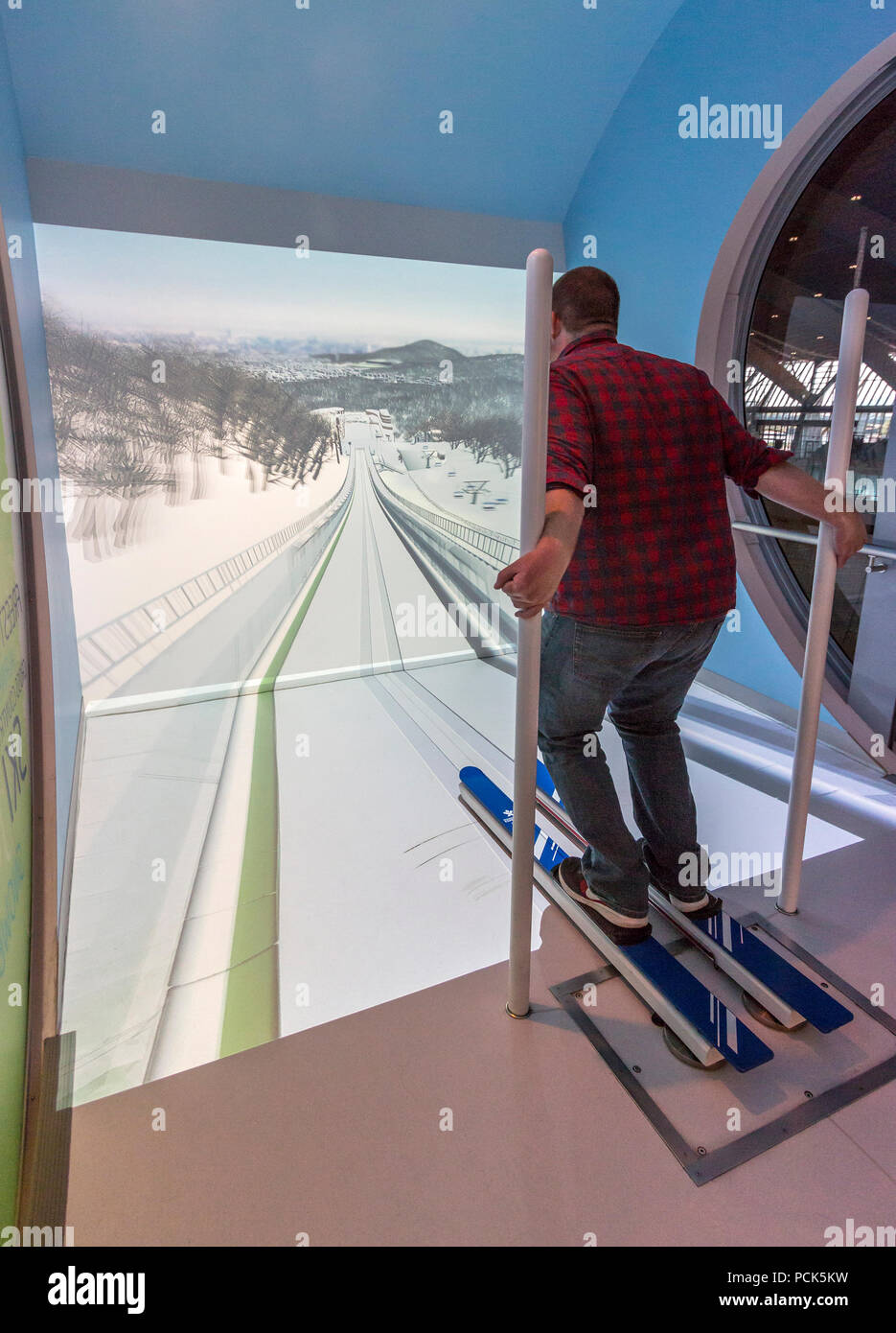 The interactive ski jump at The Richmond Olympic Oval, an athletic ...
