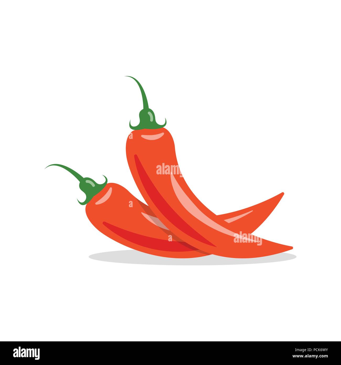 chili pepper vector illustration. Flat style design isolated on white ...