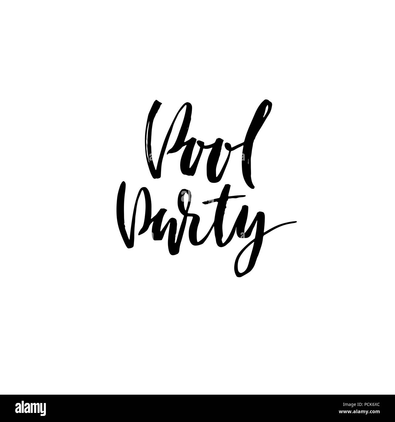 Summer pool party vector Black and White Stock Photos & Images - Alamy