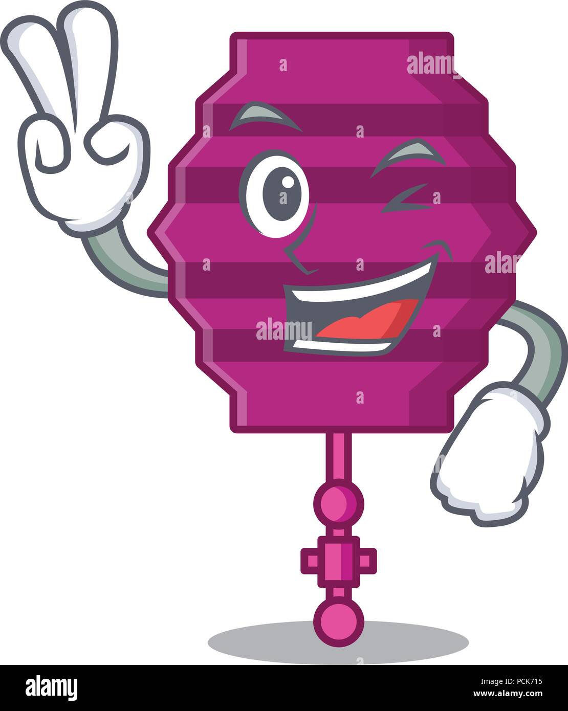 Two finger paper lantern character cartoon Stock Vector Image & Art - Alamy