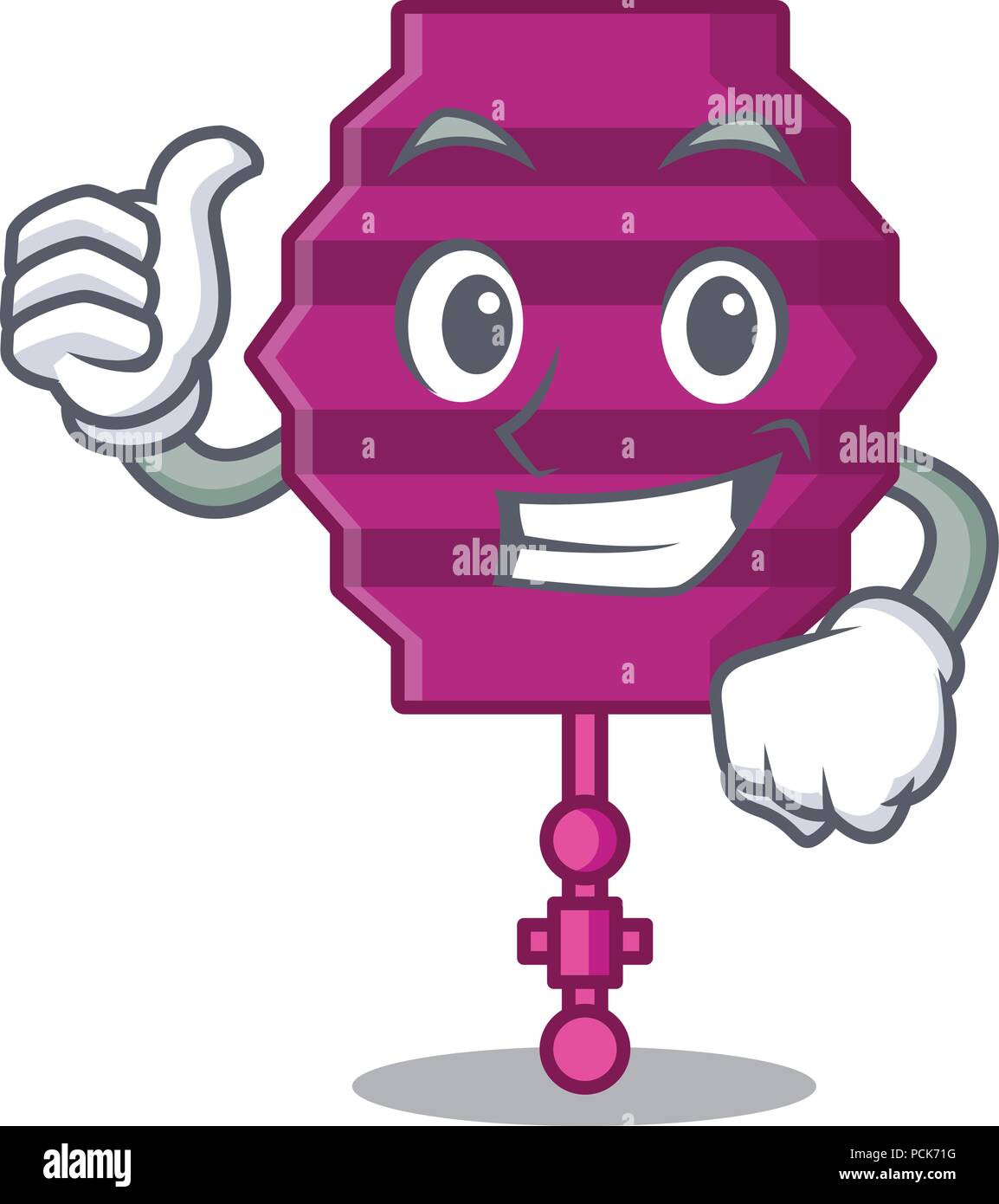 Thumbs up paper lantern character cartoon Stock Vector Image & Art - Alamy