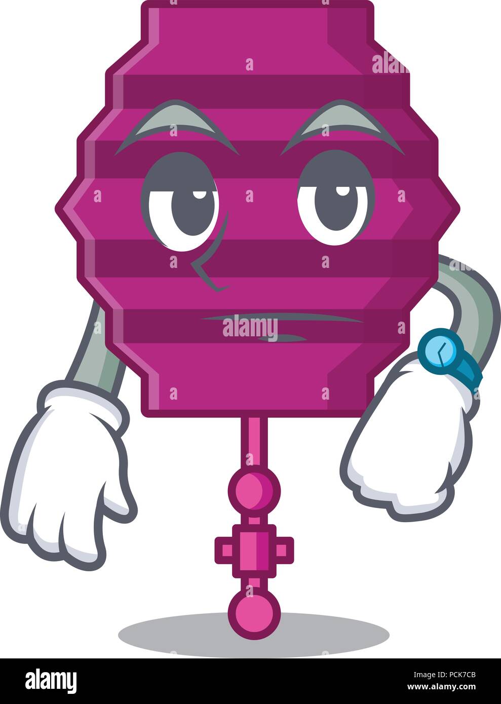 Waiting paper lantern mascot cartoon Stock Vector Image & Art - Alamy