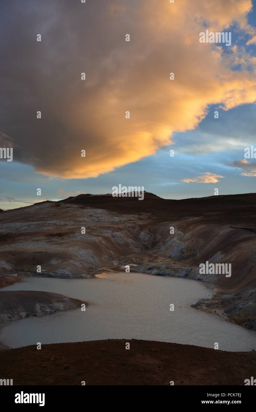 Krafla Lava Fields and The Natural Sulphur Pools Stock Photo - Alamy