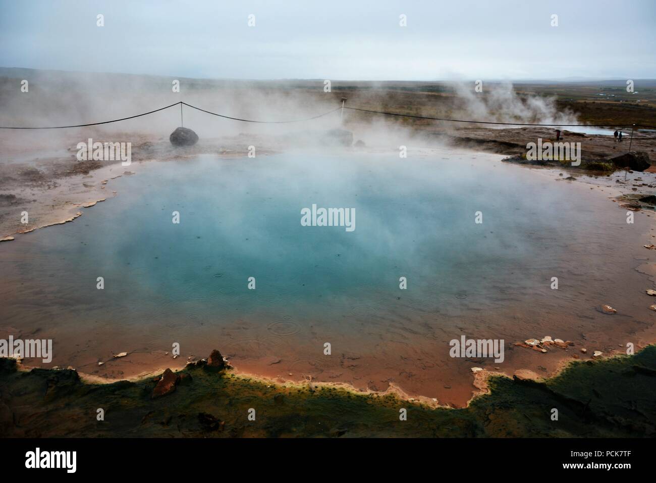 Strokkur Geyser Geothermal Area and the eruption Stock Photo - Alamy