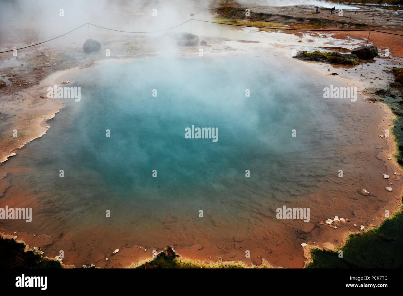 Strokkur Geyser Geothermal Area and the eruption Stock Photo - Alamy
