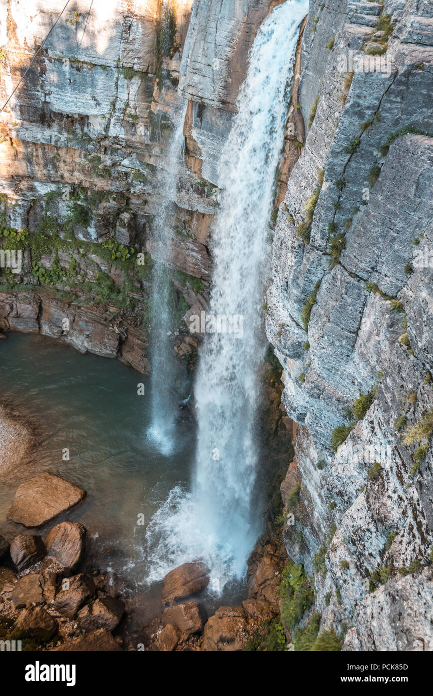 Kinchkha waterfall near Okatse canyon, Imereti, Georgia Stock Photo - Alamy