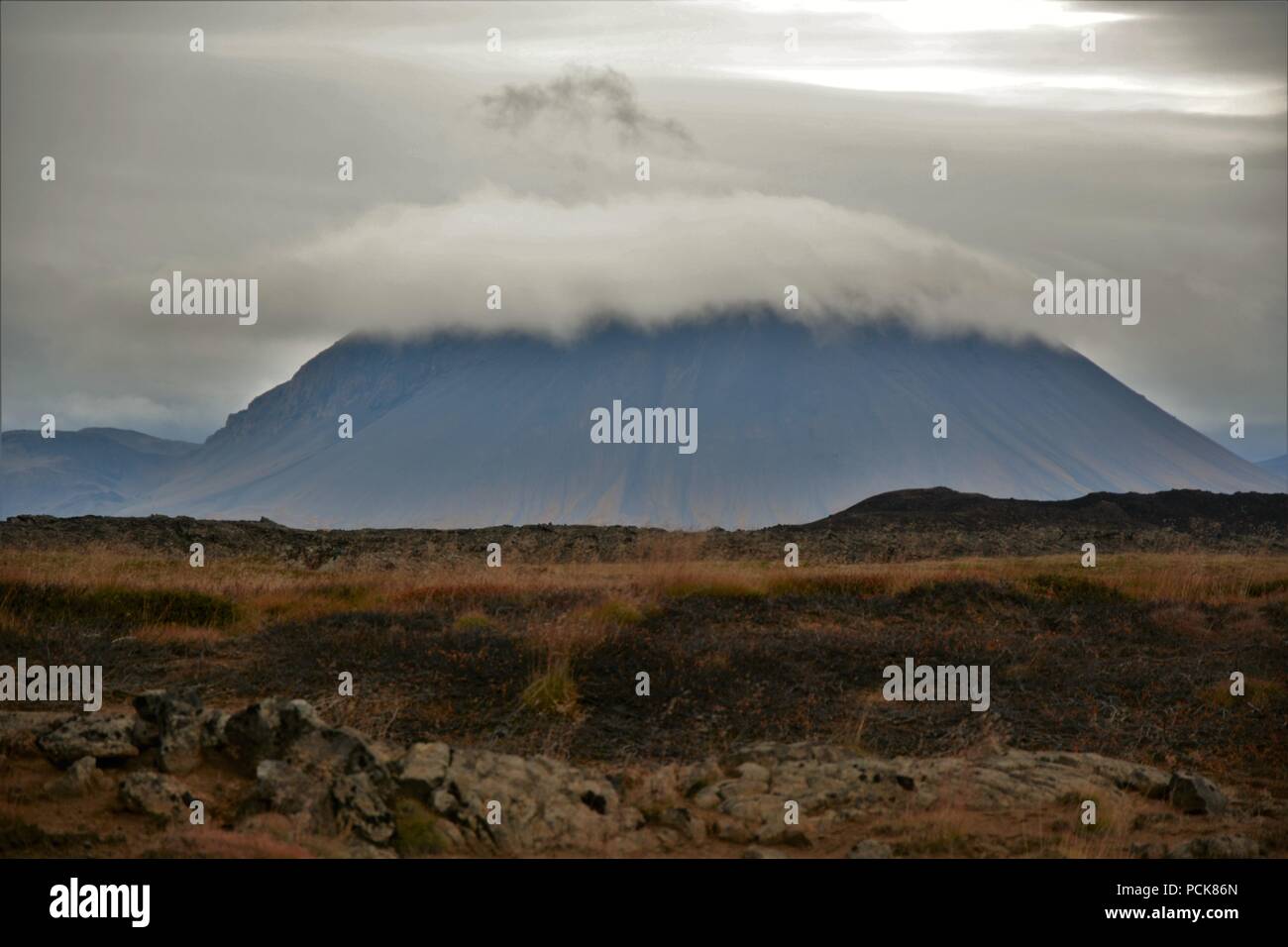 Lava Ruins of Krafla Volcanic Mountain in Iceland Stock Photo - Alamy