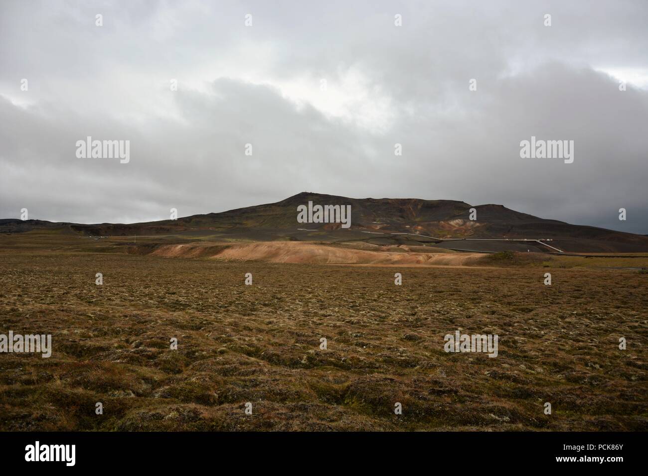 Lava Ruins of Krafla Volcanic Mountain in Iceland Stock Photo - Alamy