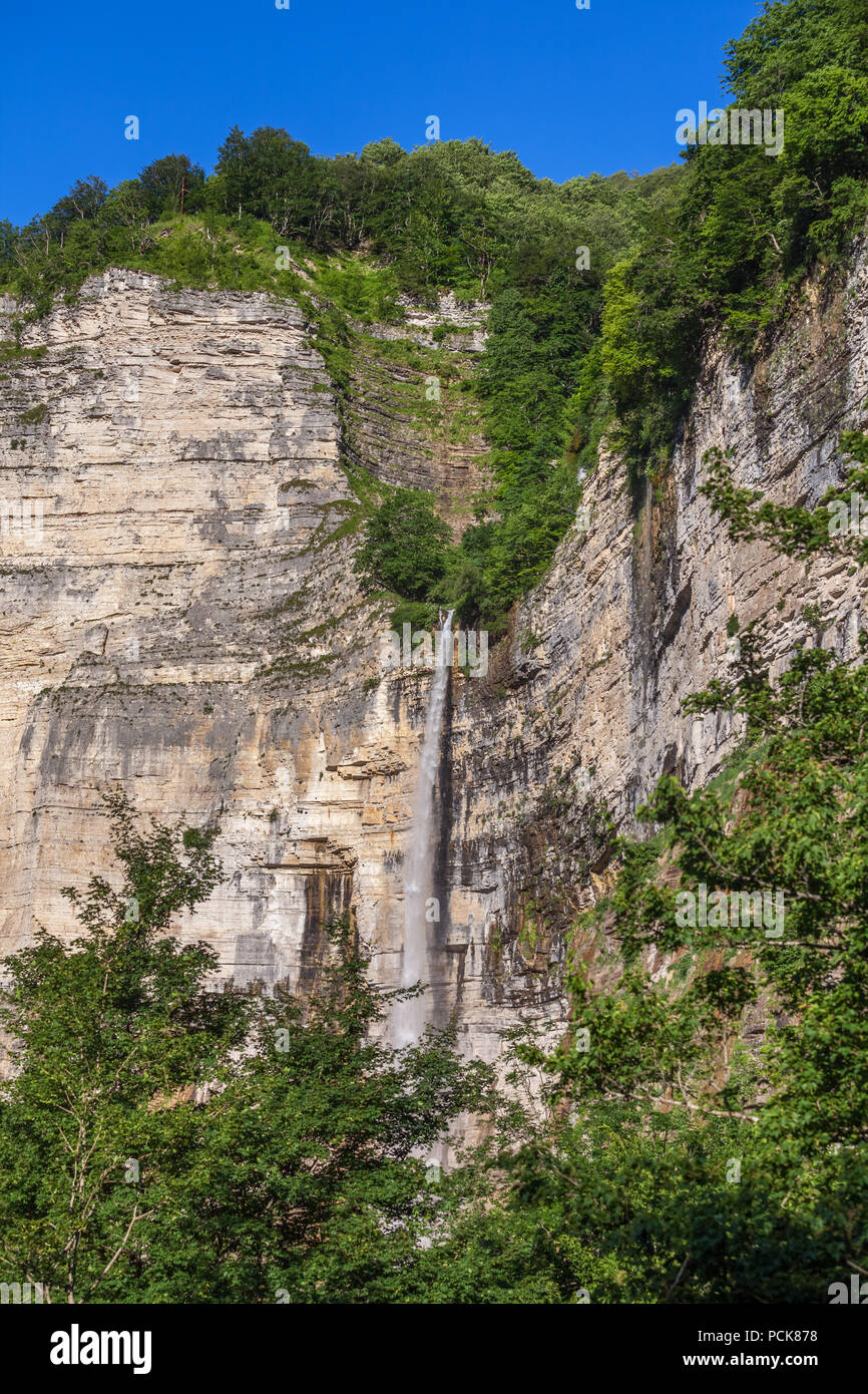 Kinchkha waterfall near Okatse canyon, Imereti, Georgia Stock Photo - Alamy