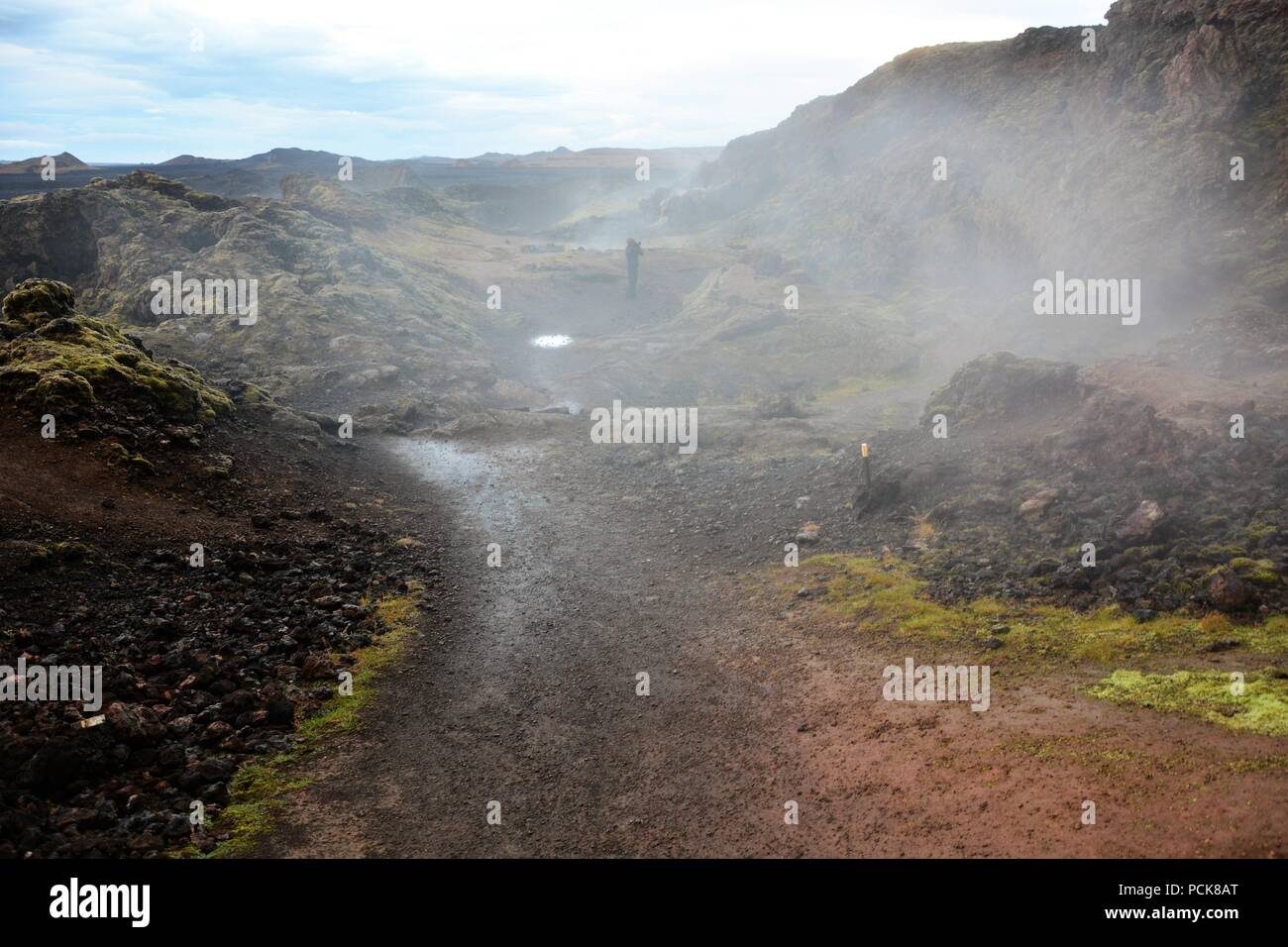 View of krafla and volcanic landscape hi-res stock photography and ...