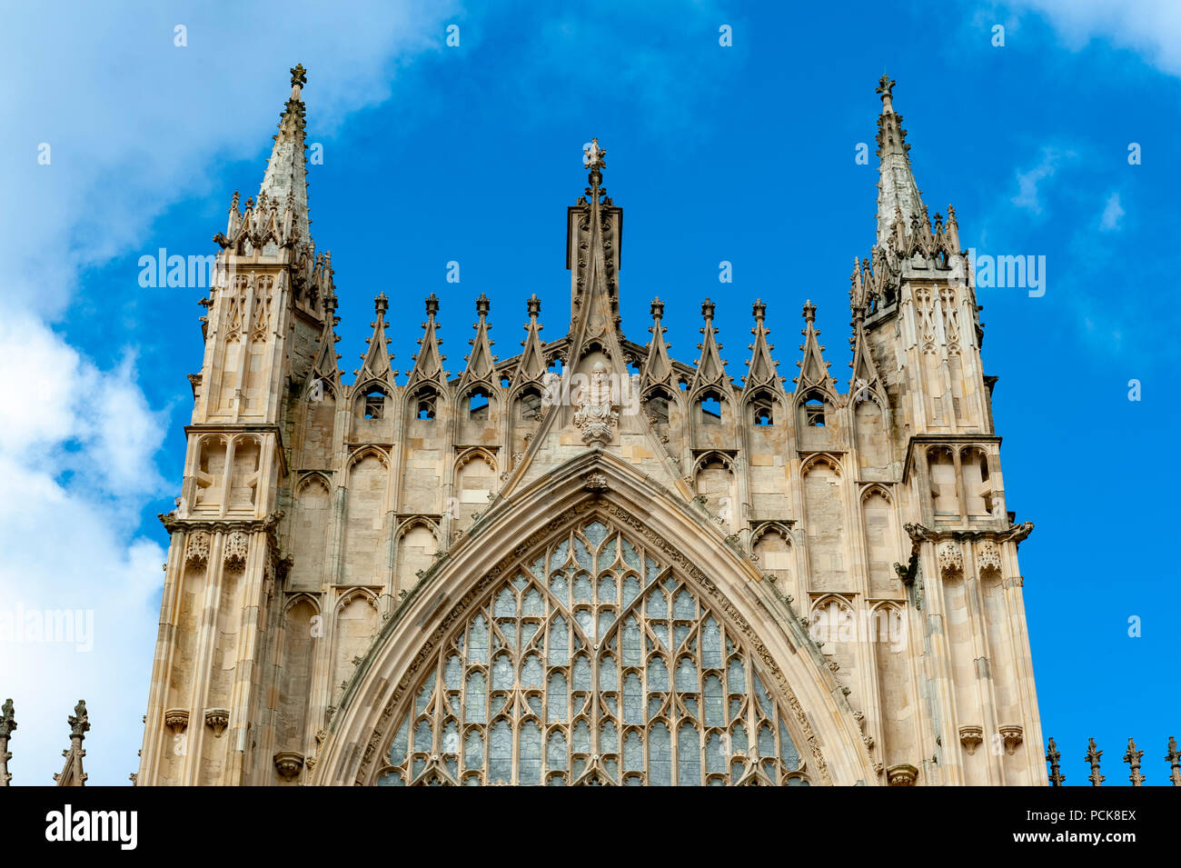 Exterior building of York Minster, the historic cathedral built in ...