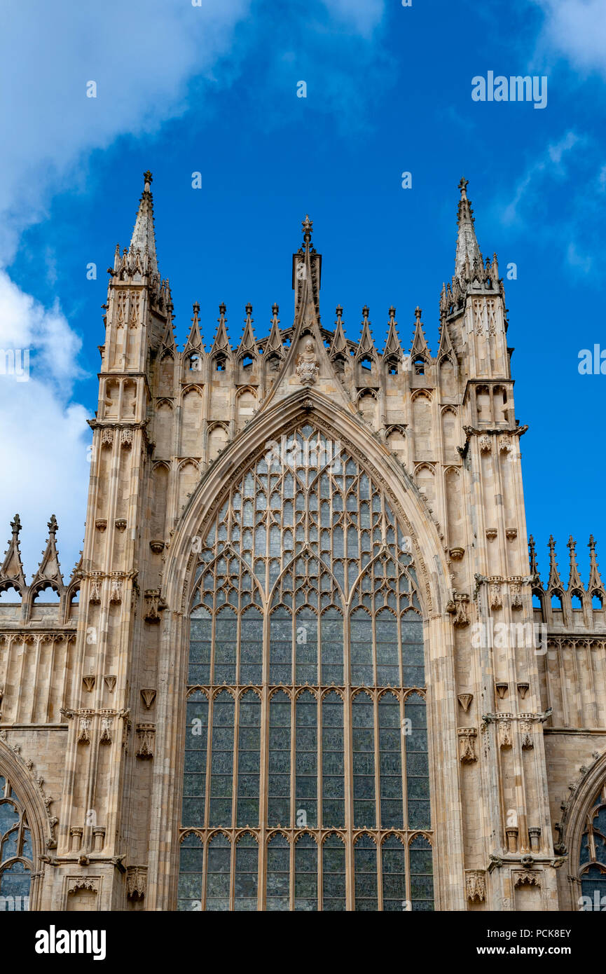 Exterior building of York Minster, the historic cathedral built in ...