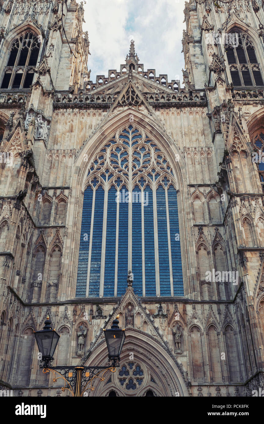 Exterior building of York Minster, the historic cathedral built in ...
