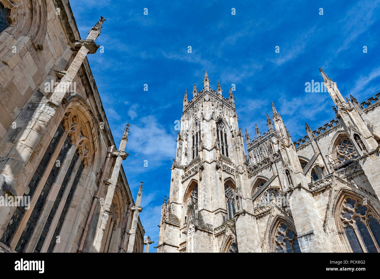 Exterior building of York Minster, the historic cathedral built in ...