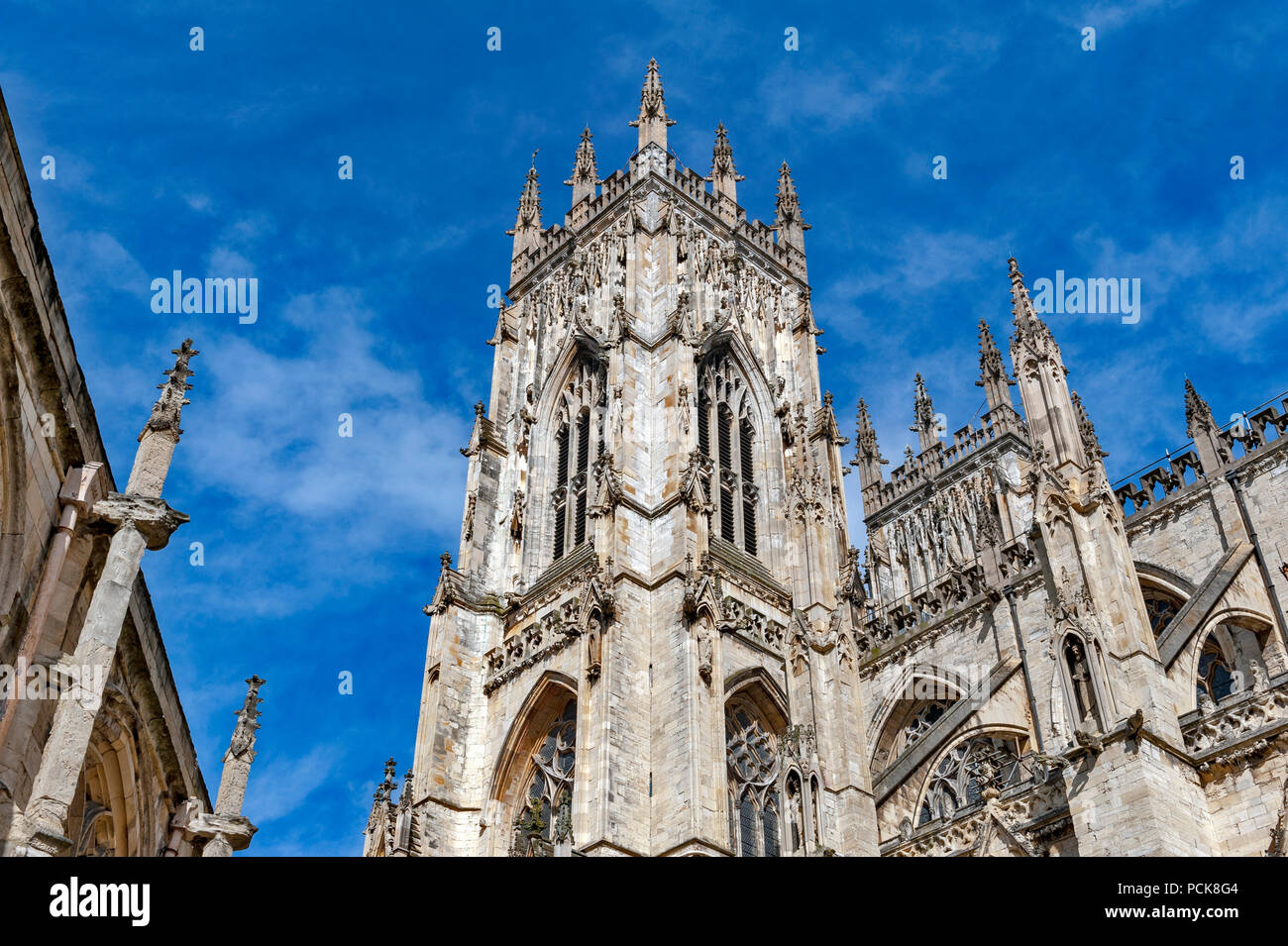 Exterior building of York Minster, the historic cathedral built in ...