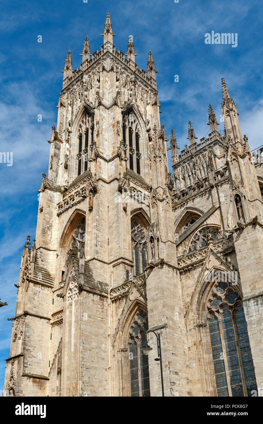 Exterior building of York Minster, the historic cathedral built in ...